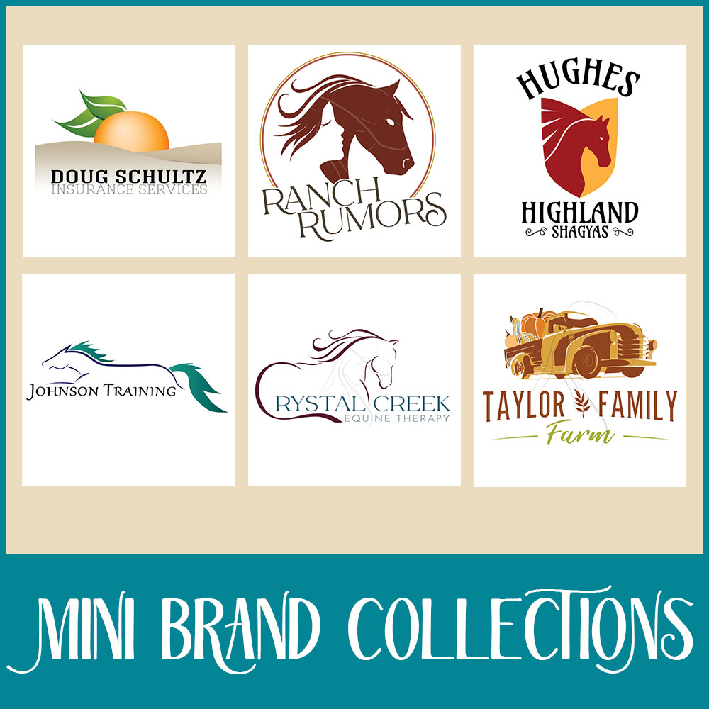 Mini Brand Collections | Pre-Made Equine Business Logos